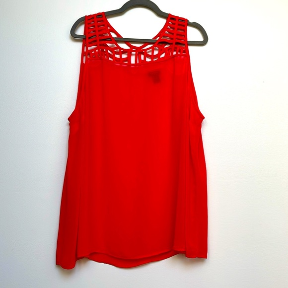 torrid | Tops | Torrid Red Shear Tank Top Size 3 | Poshmark